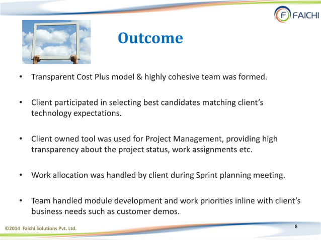 Offshore development center (odc) setup up by faichi solutions - Case Study | PPTX