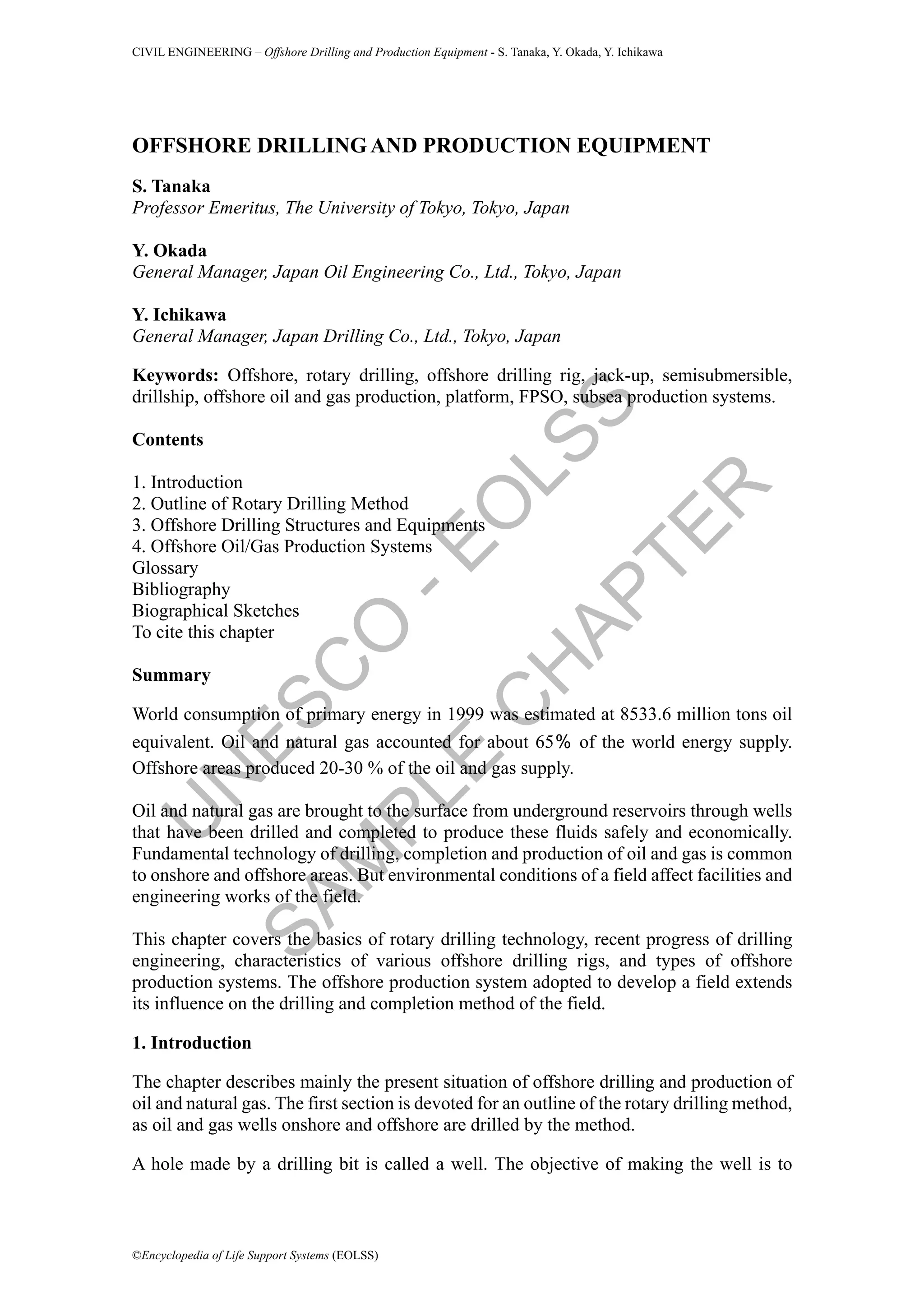 Offshore drilling and production equipment (1) | PDF