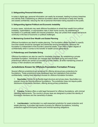 Offshore Foundation Formation Privacy #Offshore Foundation Asset ...