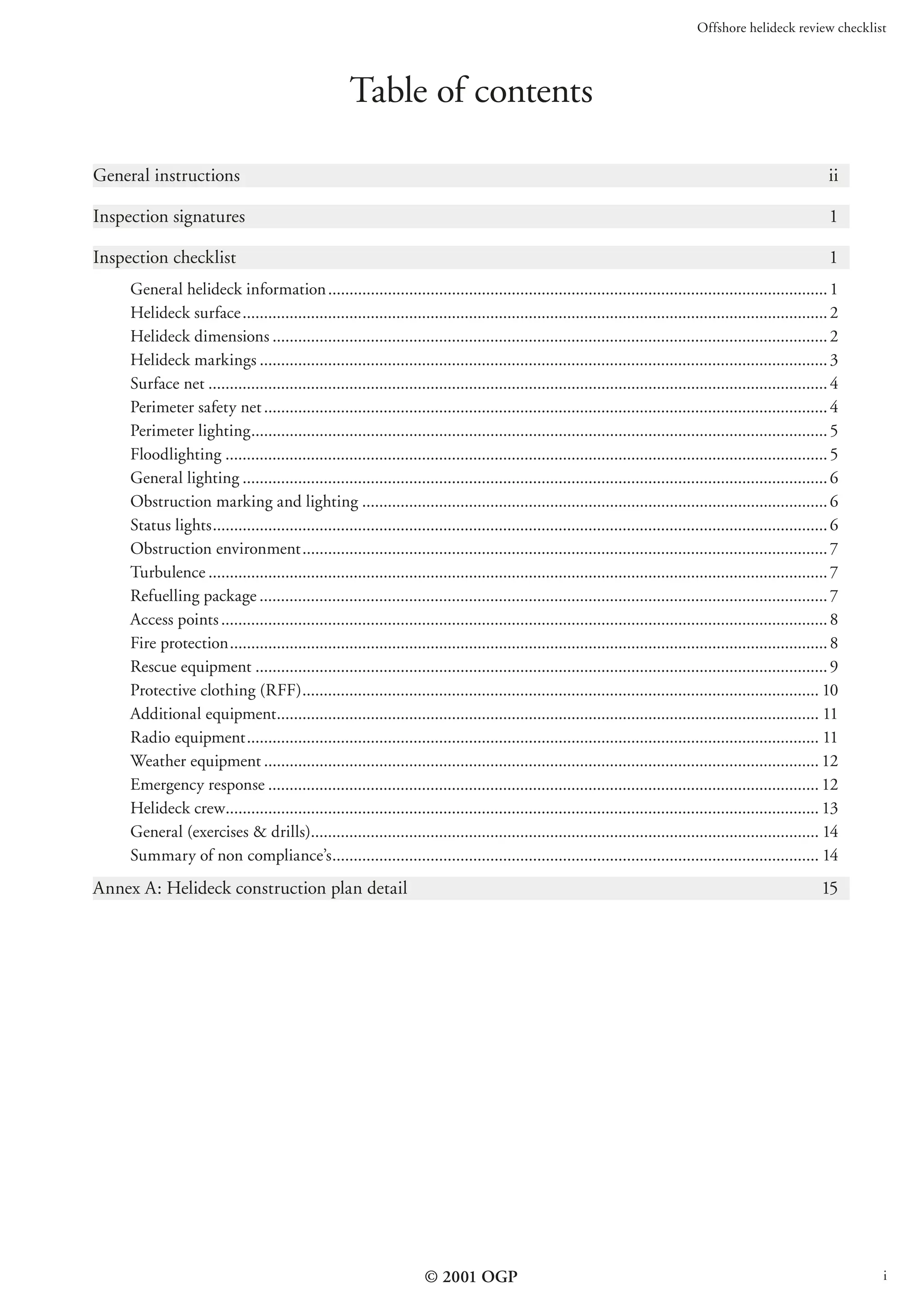 Offshore helideck review checklist | PDF