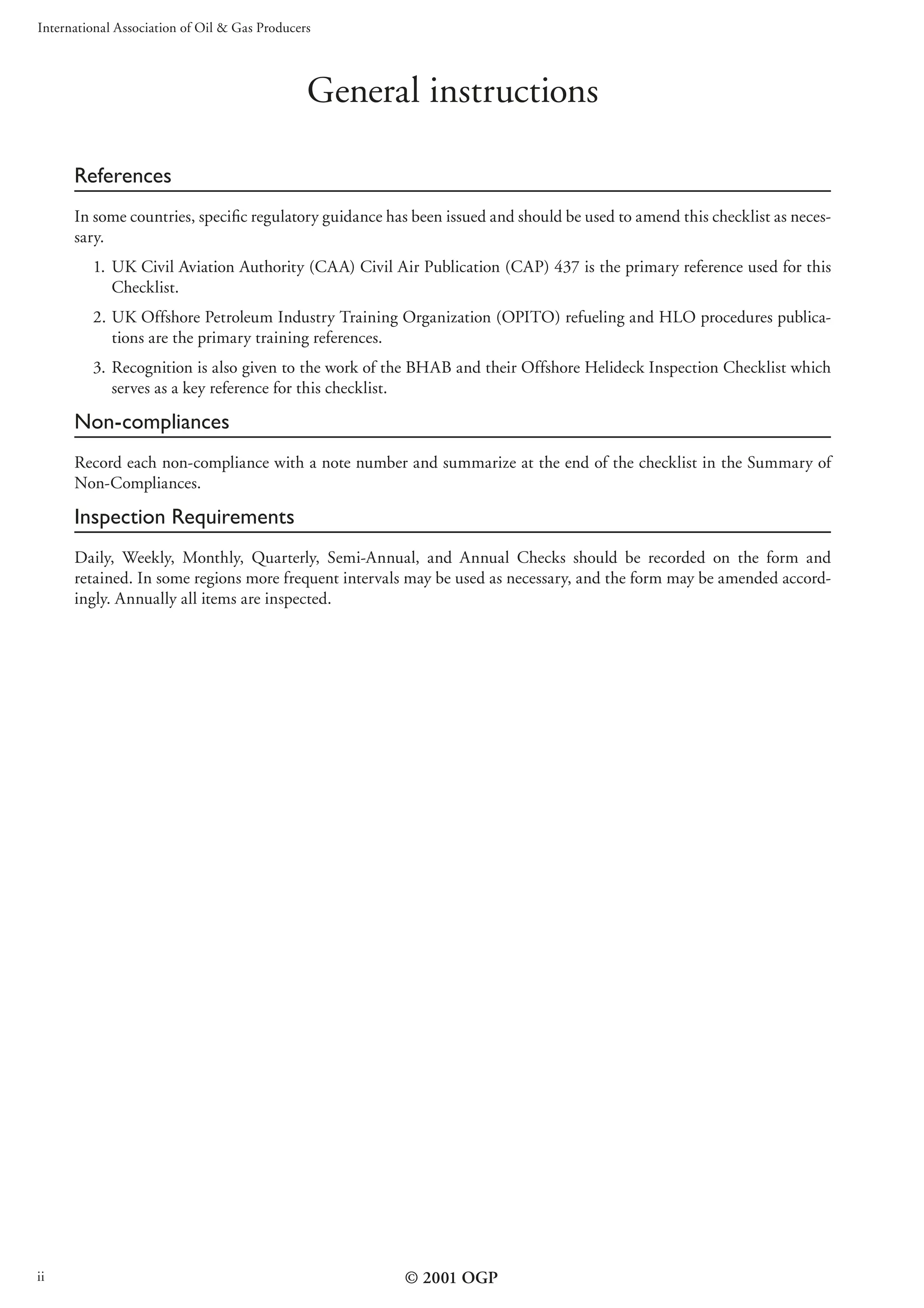 Offshore helideck review checklist | PDF