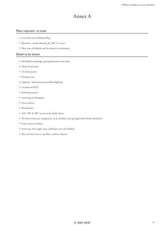 Offshore helideck review checklist | PDF