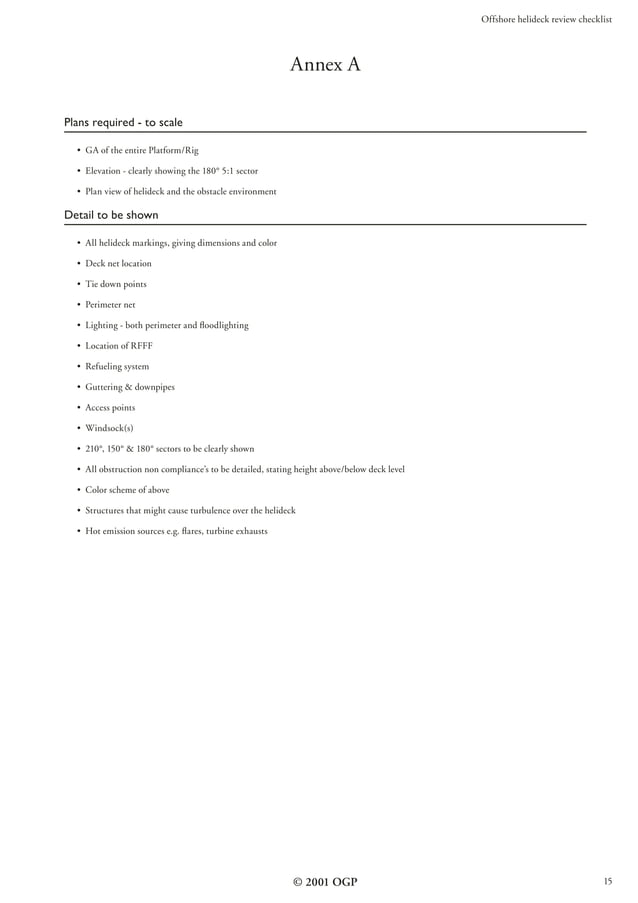 Offshore helideck review checklist | PDF