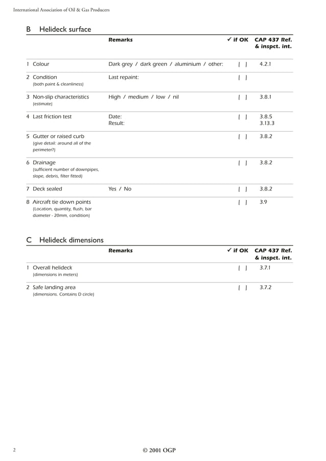 Offshore helideck review checklist | PDF