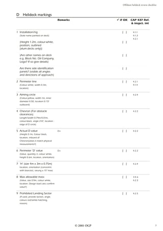 Offshore helideck review checklist | PDF