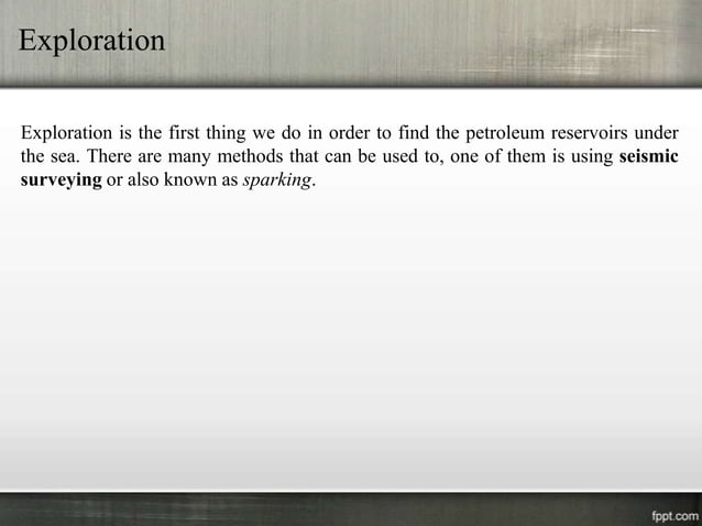 Offshore operation | PPTX