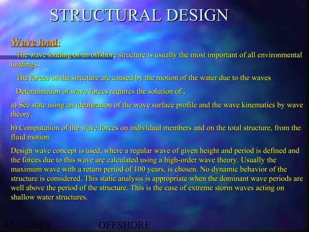 Offshore platform design | PPS | Geology | Science