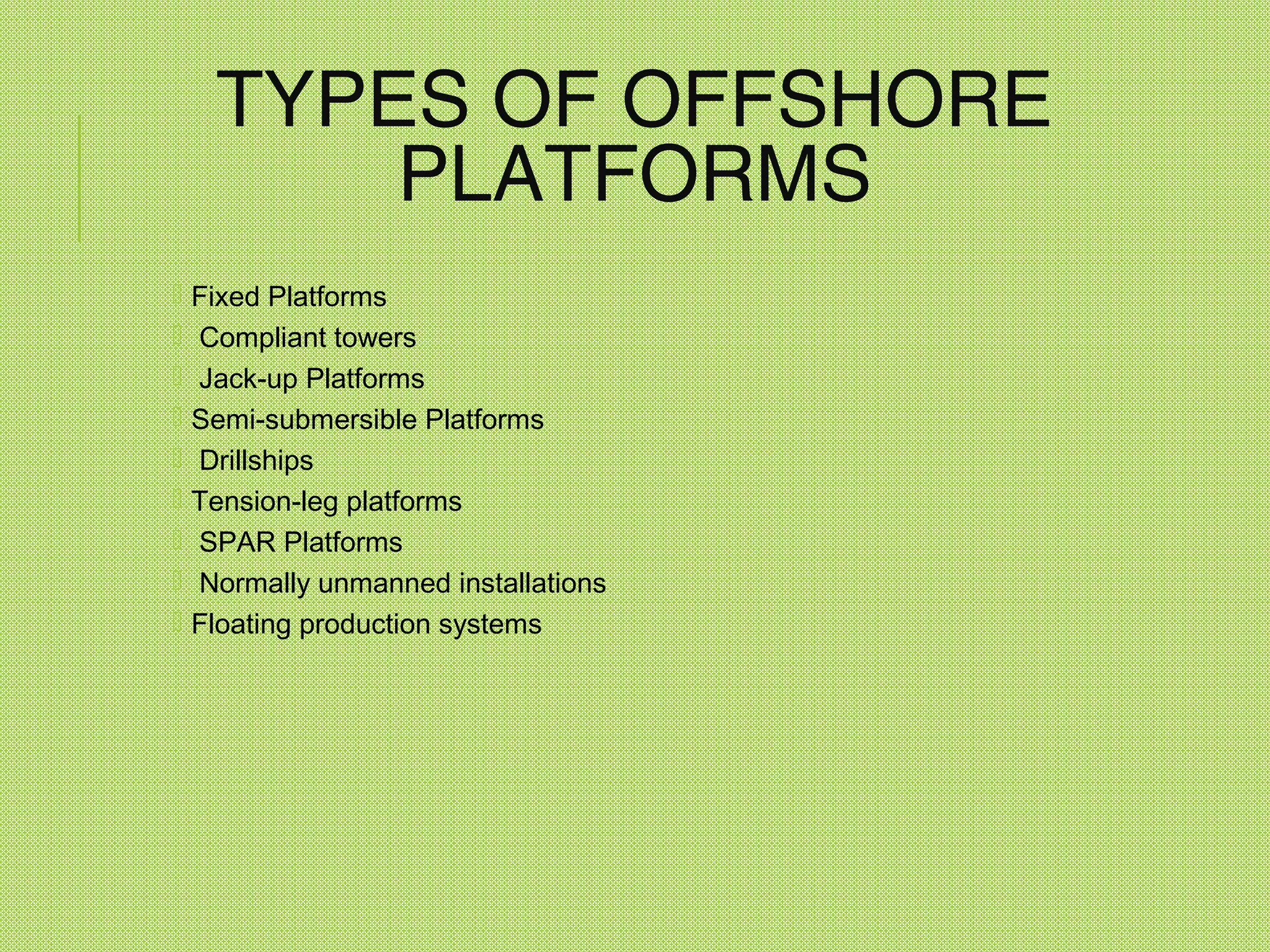 Offshore Platforms | PPT