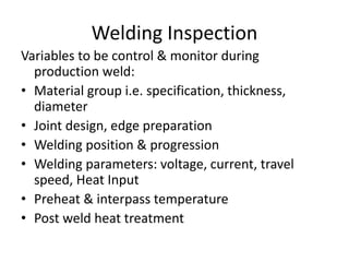 Offshore qc welding inspection versi 1 | PPTX