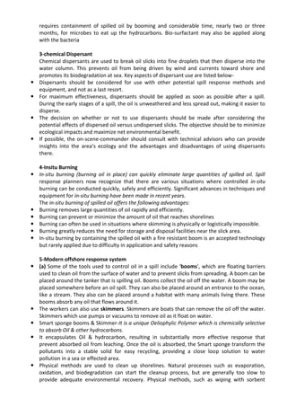 Offshore response systems to combat oil pollution | DOCX
