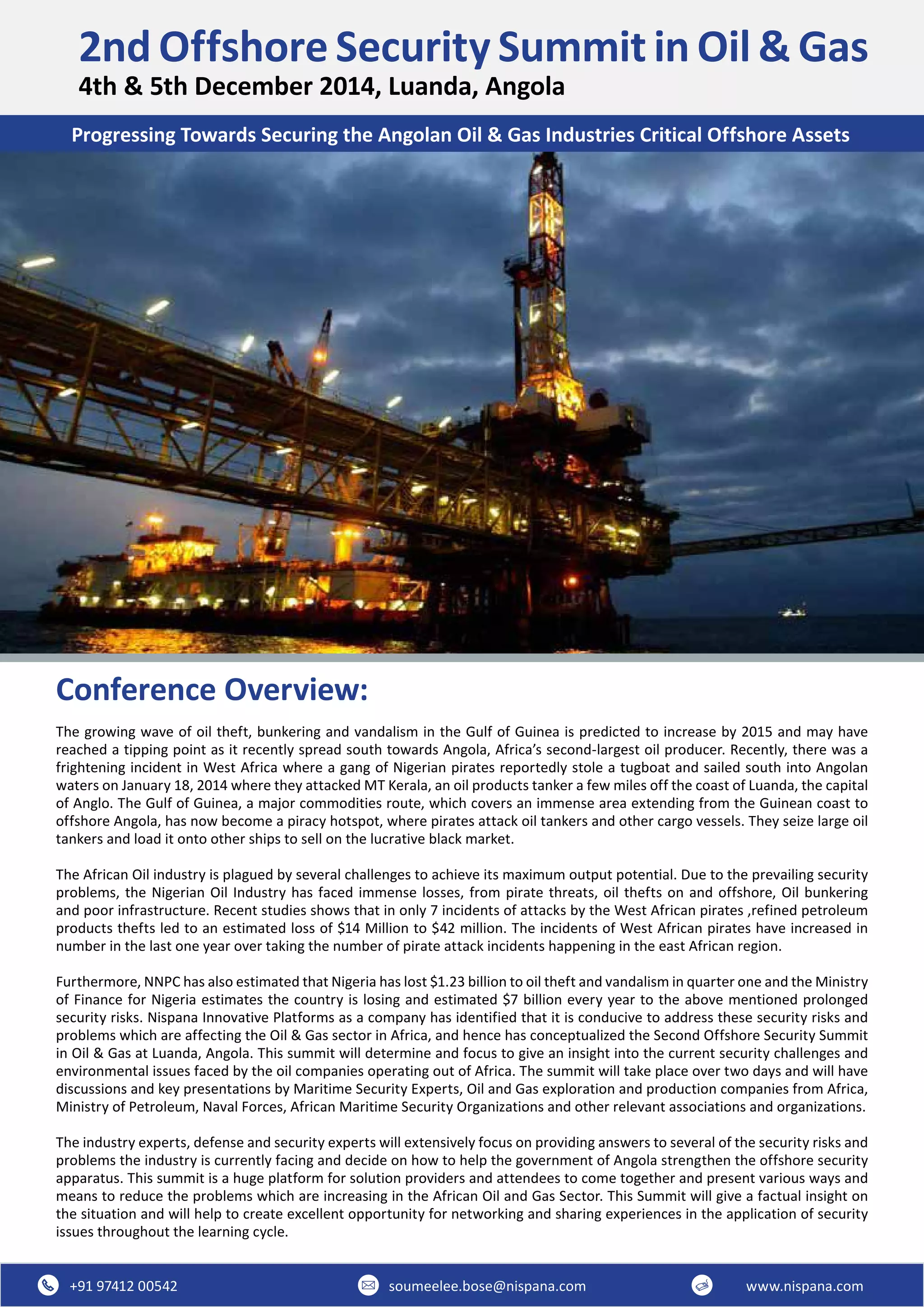 2nd Offshore Security Summit in Oil & Gas | PDF