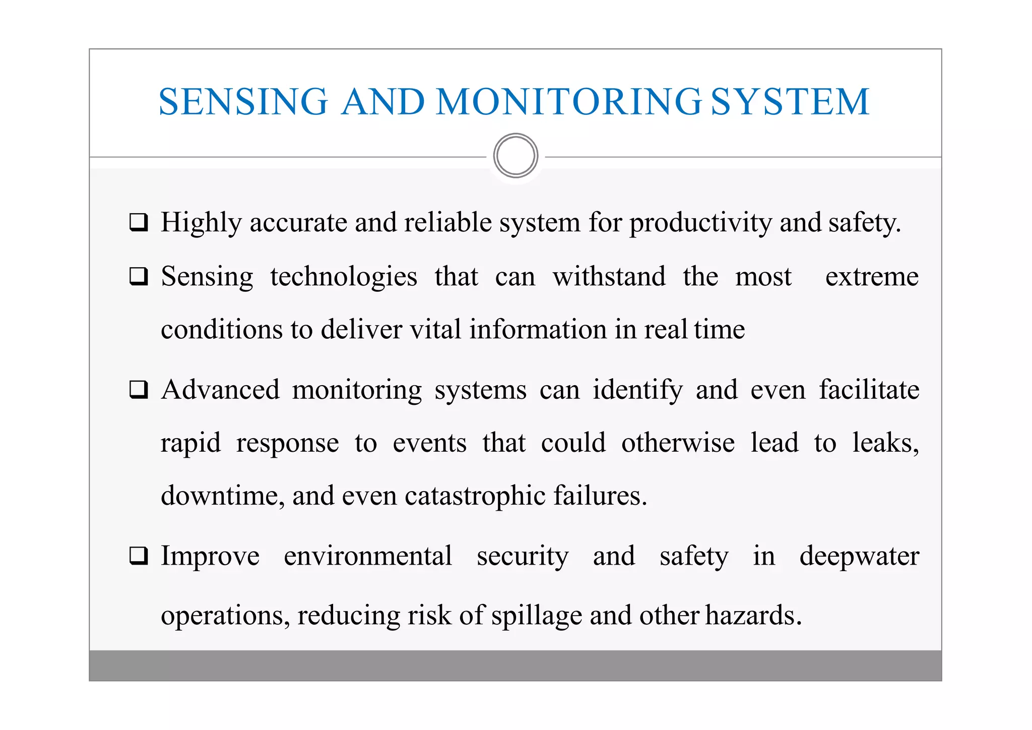 Sensing and Monitoring Systems: Offshore structures | PPT