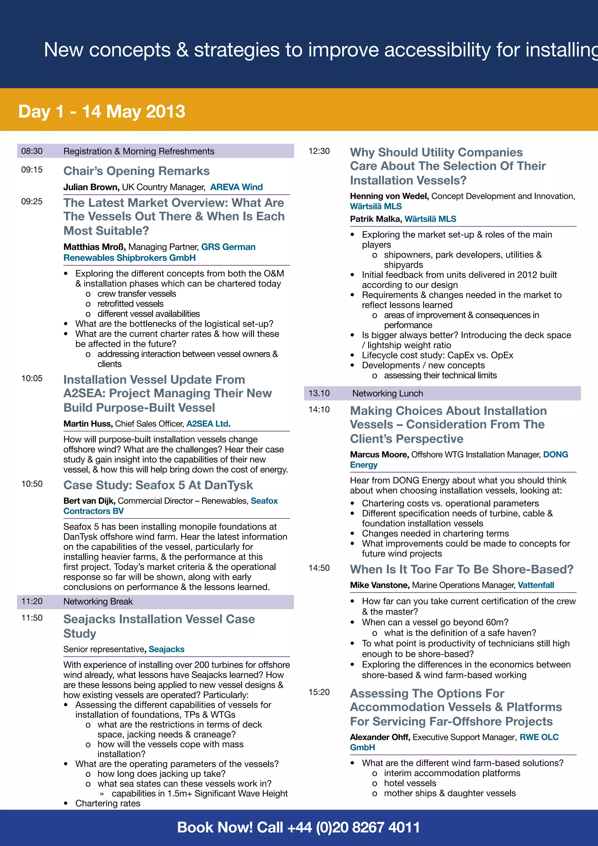 Offshore Vessels & Access Forum-Event Brochure | PDF