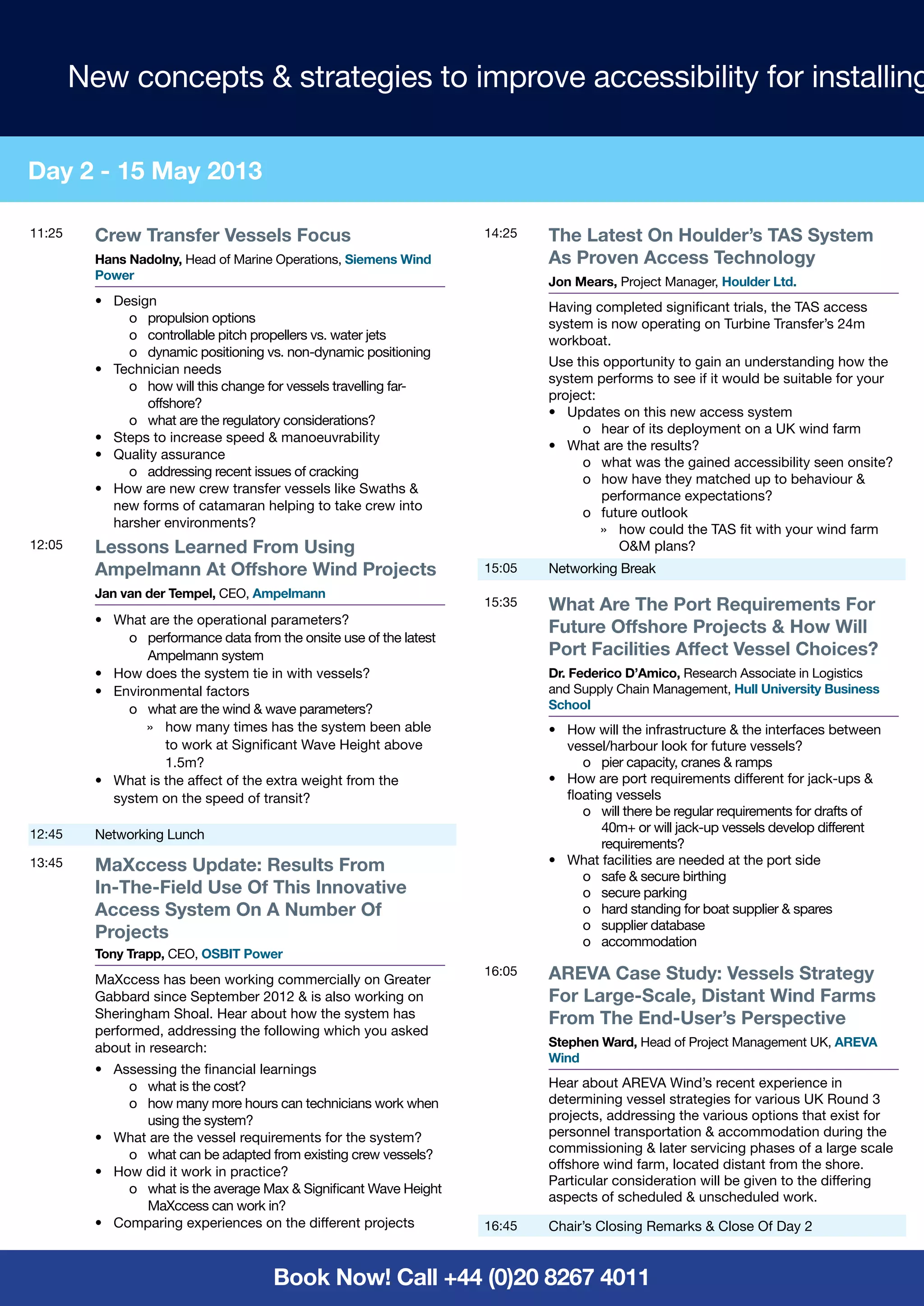 Offshore Vessels & Access Forum-Event Brochure | PDF