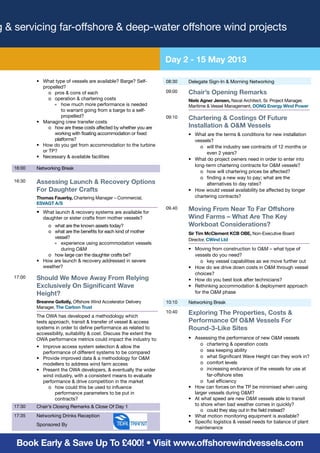 Offshore Vessels & Access Forum-Event Brochure | PDF