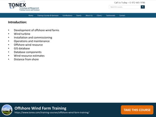 Offshore Wind Farm Training | PPTX