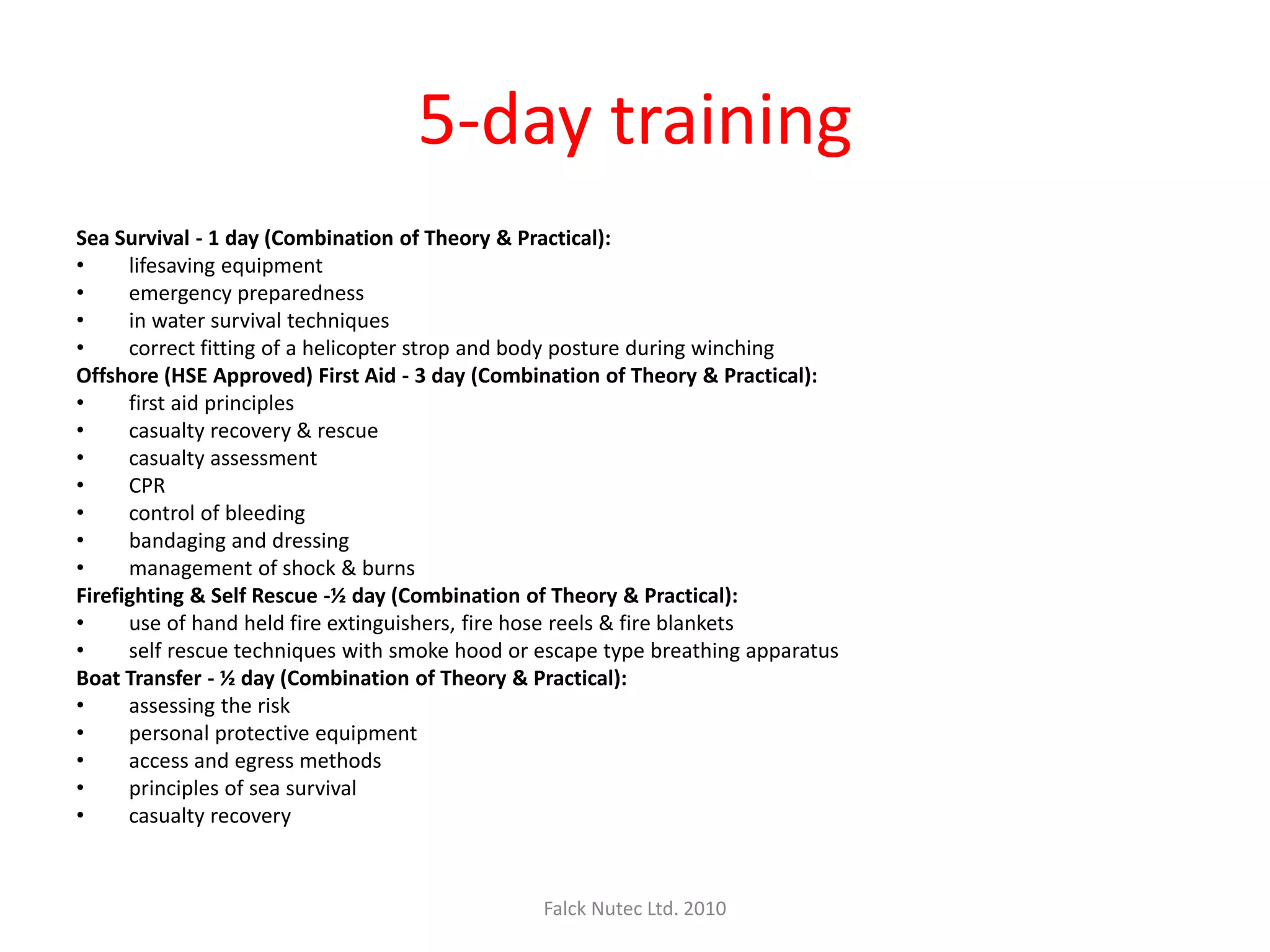 Offshore Wind Safety Training | PPT