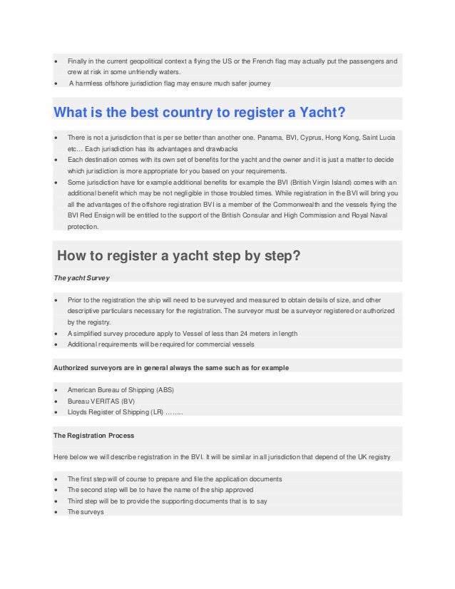 Where To Register Your Yacht Offshore The Ultimate Guide - Bank2home.com