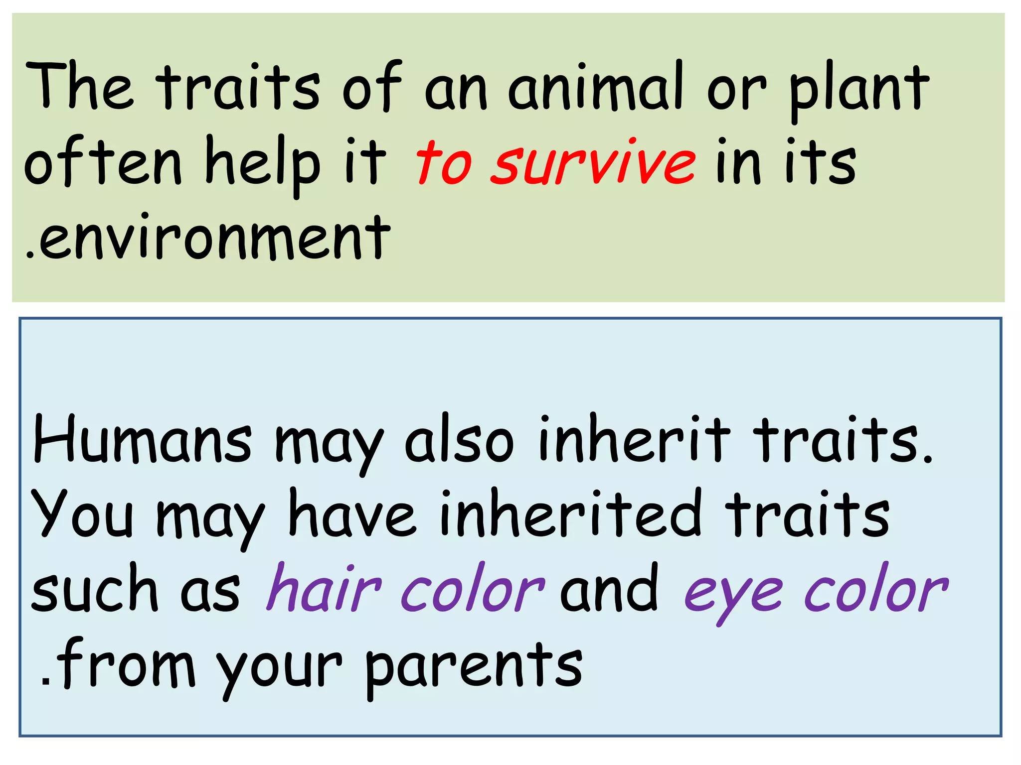 Offspring like their parents | PPT