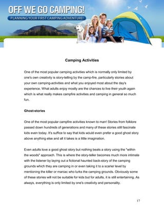 Planning Your FIRST Camping Adventure! | PDF