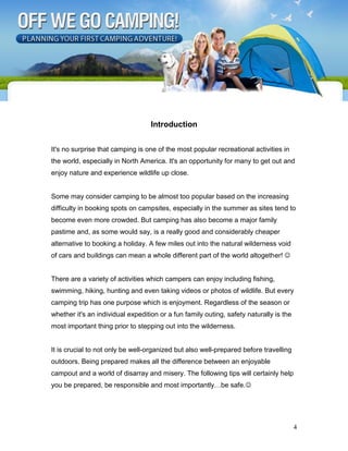 Planning Your FIRST Camping Adventure! | PDF | Camping | Travel Type