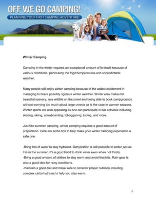 Planning Your FIRST Camping Adventure! | PDF | Camping | Travel Type