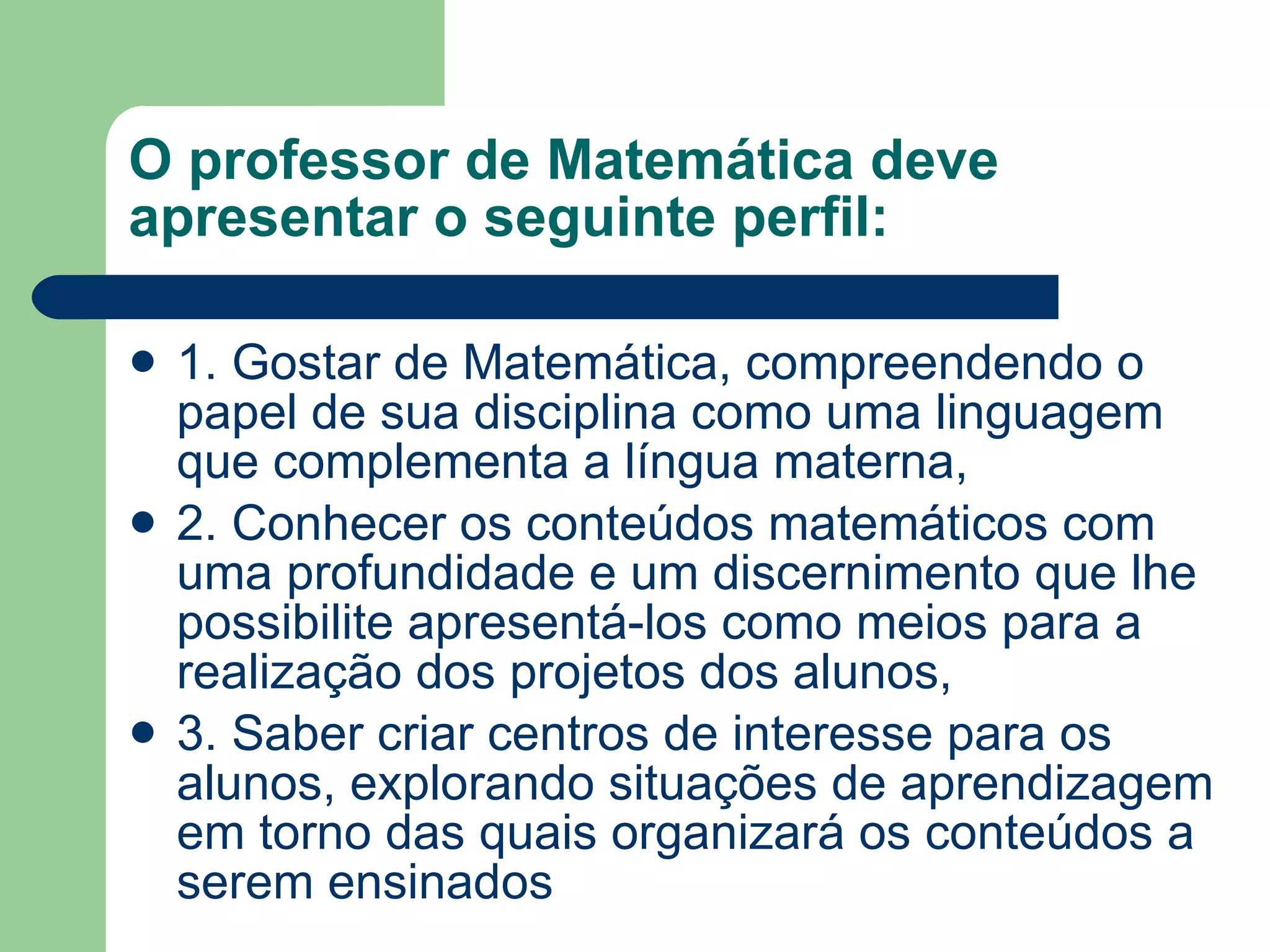 Oficina O Perfil Do Professor | PPT