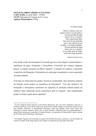 Oficina brincadeira | PDF