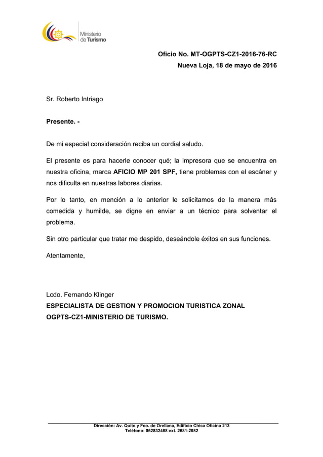 Modelo Carta Oficio Images