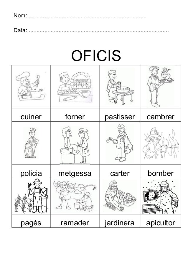 Els oficis | Aula Acollida Escola Sant Roc