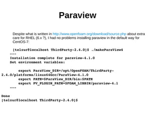 OpenFOAM 2.4.0 installation on CentOS-7 | PPT