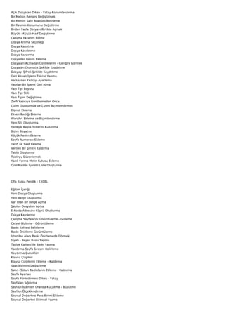 Ofis kursu-pendik | PDF