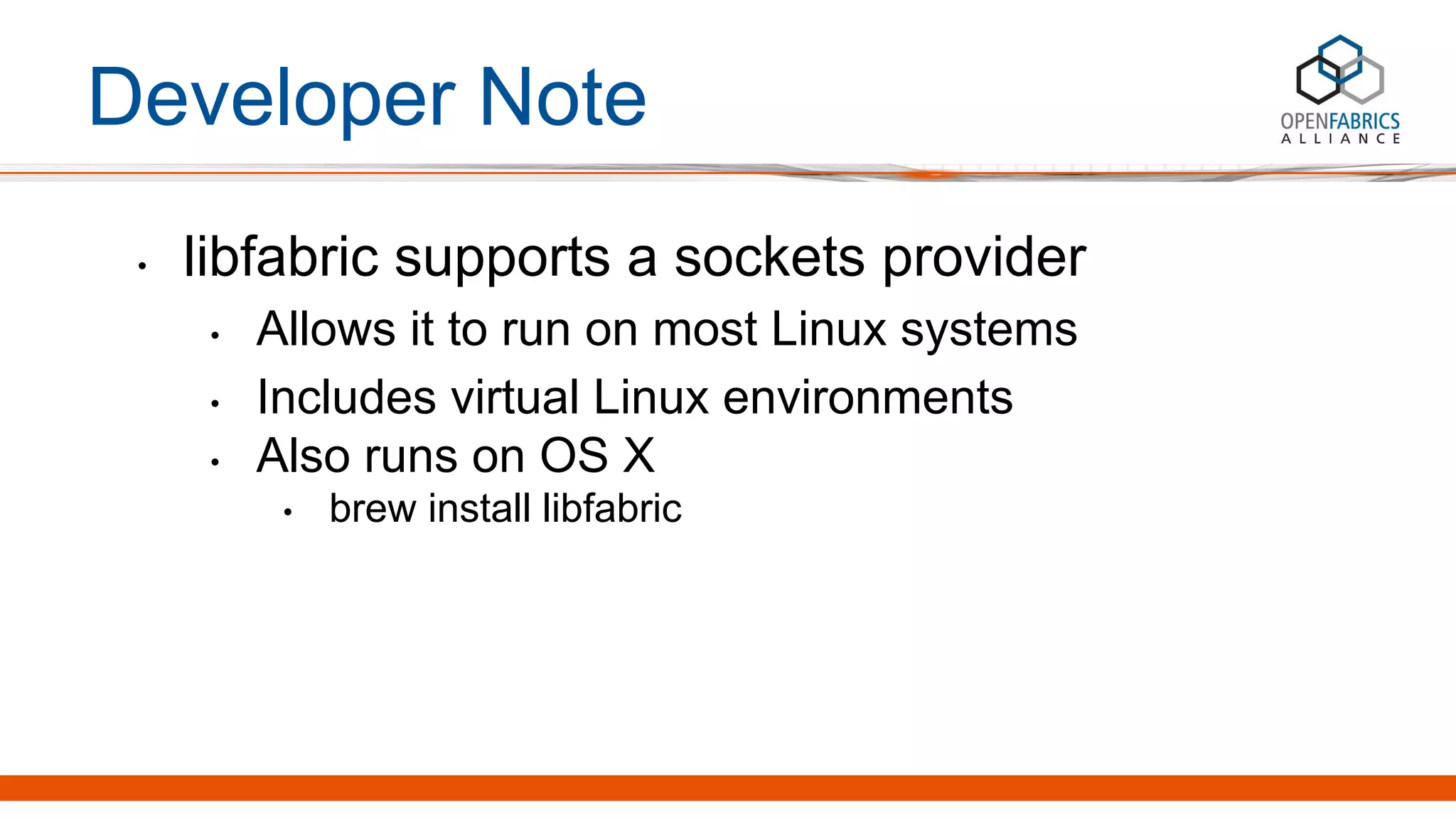 OFI libfabric Tutorial | PDF