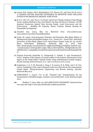 Tasseled Cap Transformation Techniques Reference Writing | PDF