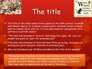 Of Mice and Men Revision | PPTX