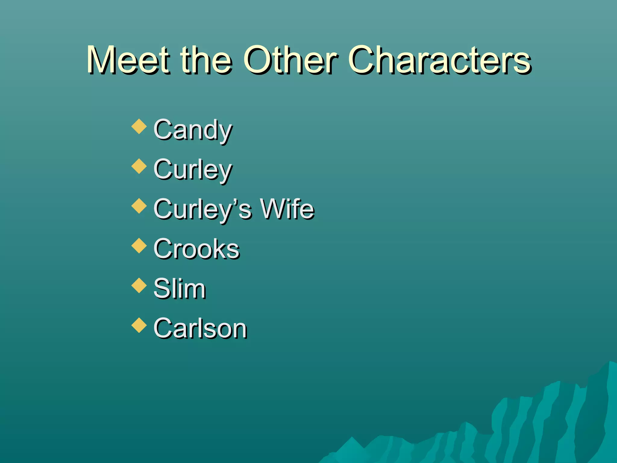 Of mice and men background & themes ppt | PPT