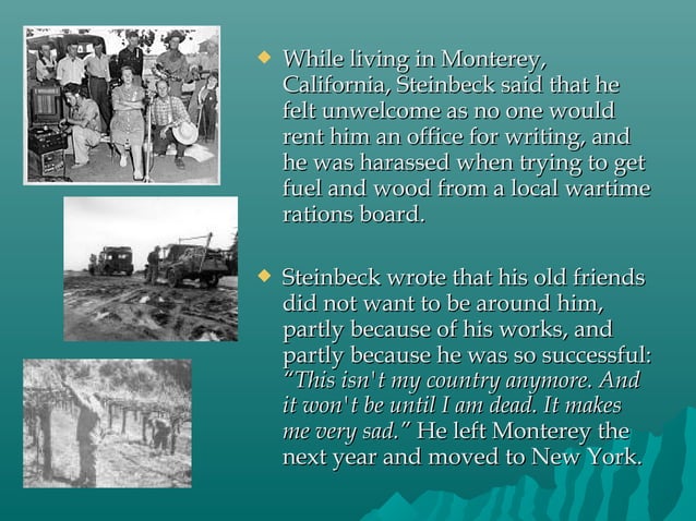 Of mice and men background & themes ppt | PPT