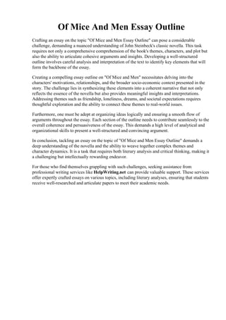 Of Mice And Men Essay Outline.pdf