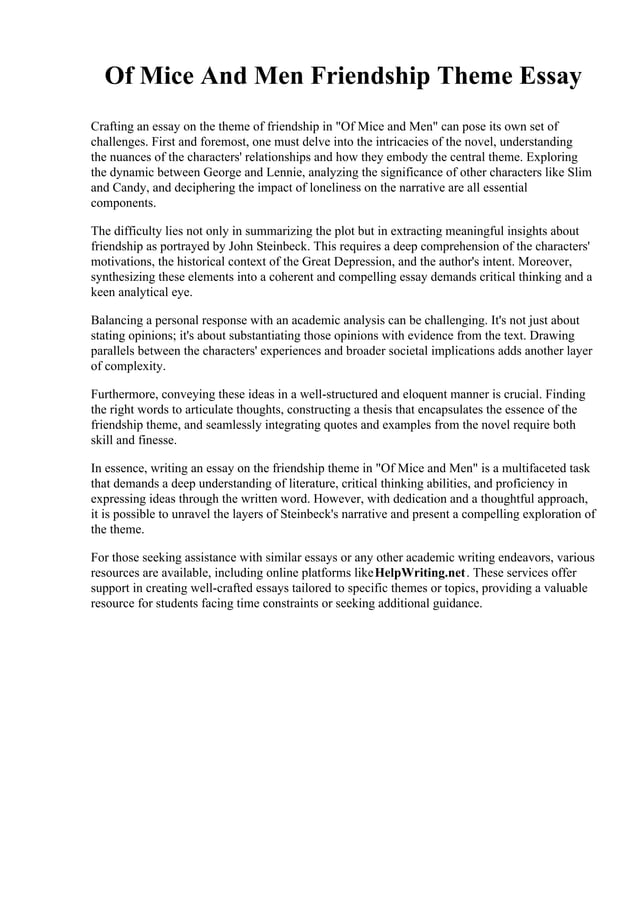Of Mice And Men Friendship Theme Essay.pdf