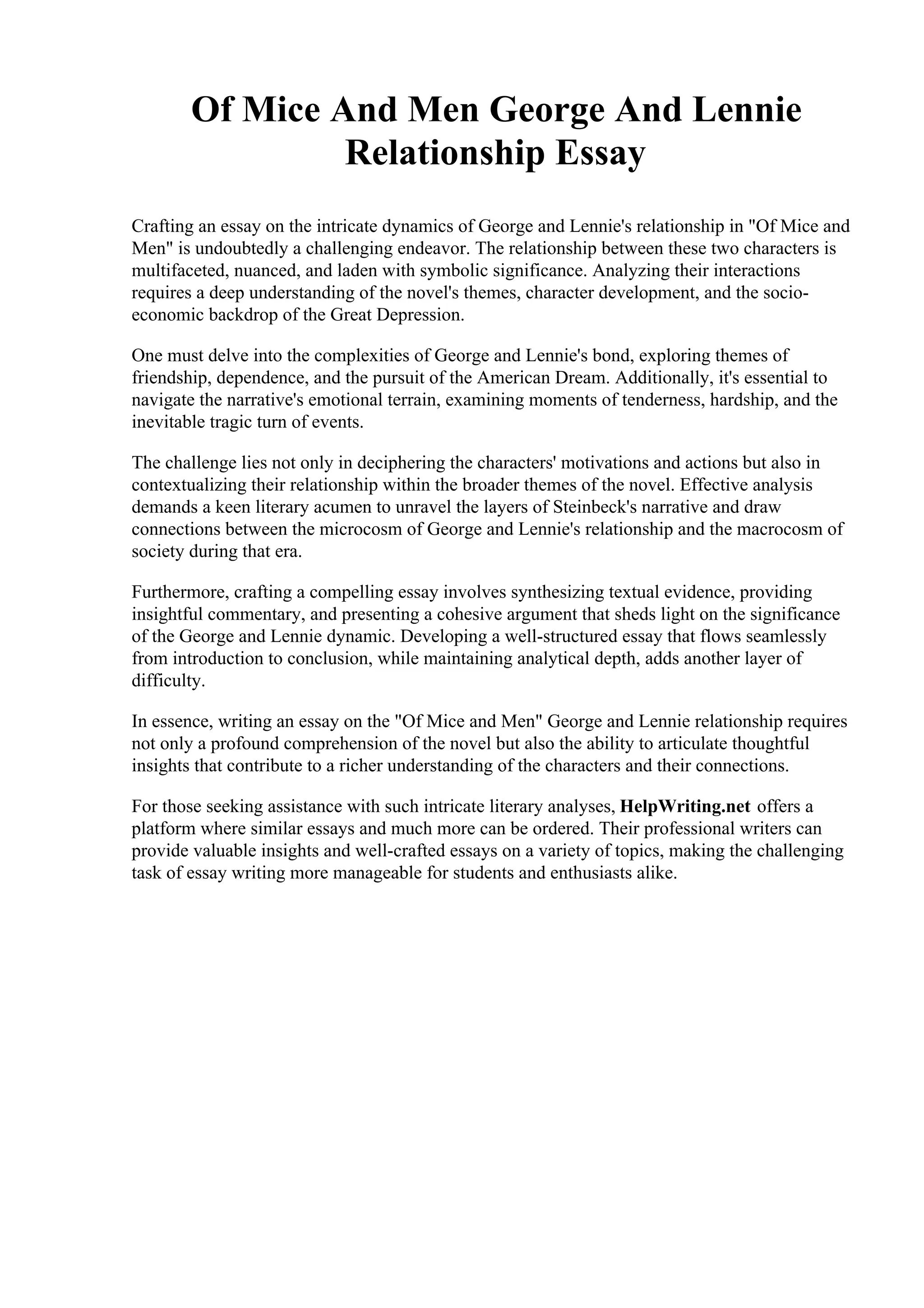 Of Mice And Men George And Lennie Relationship Essay.pdf