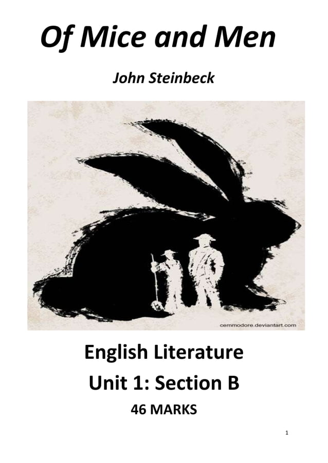 Of Mice and Men Edexcel English Literature Revision Guide | DOCX ...