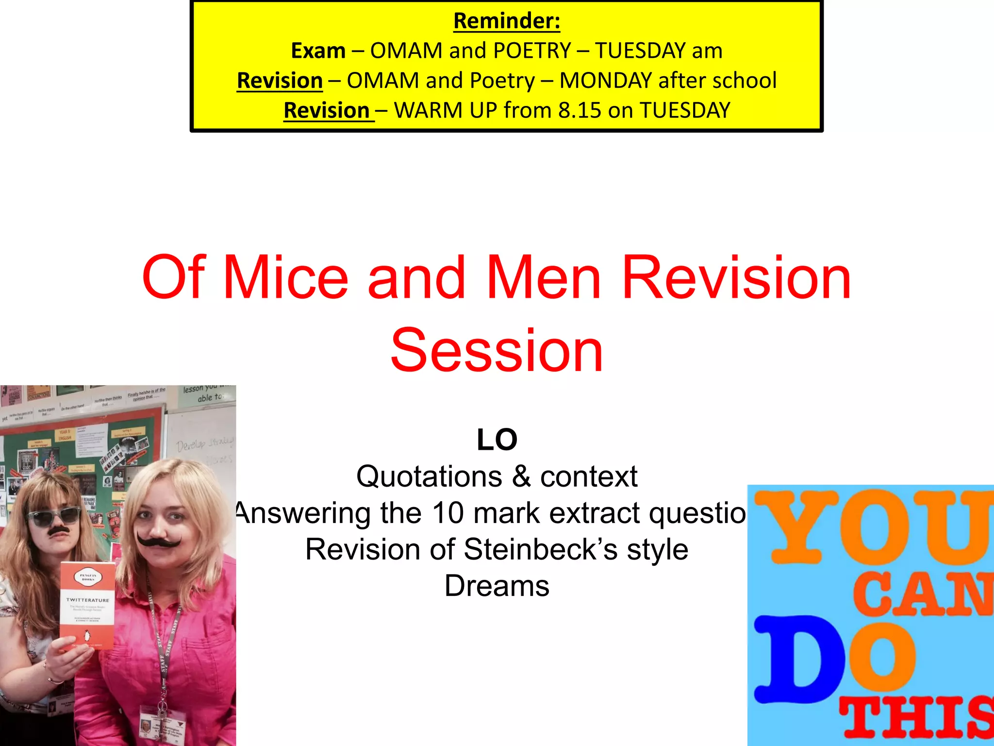 OF MICE & MEN AND POETRY REVISION | PDF