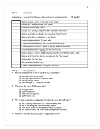 Of mice and men quiz | DOC