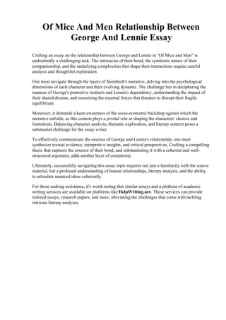 Of Mice And Men Relationship Between George And Lennie Essay.pdf