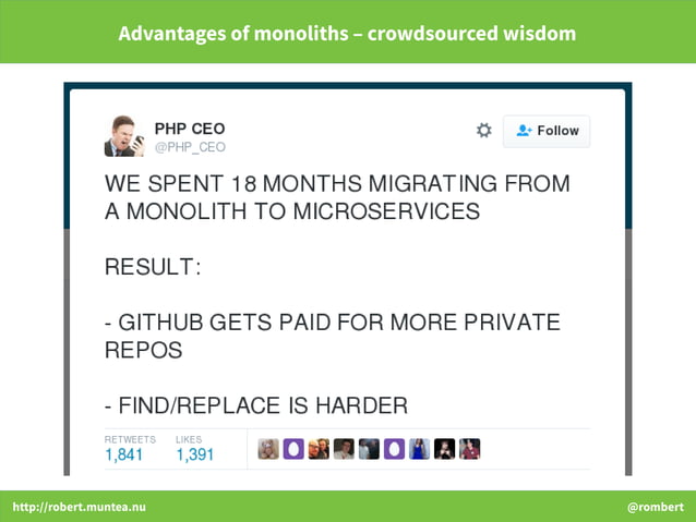 Of Microservices and Microservices - Robert Munteanu | PPT