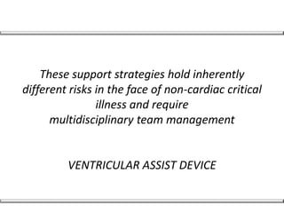 VAD & transplanted patient with non-cardiac critical illness by Dr Peta ...