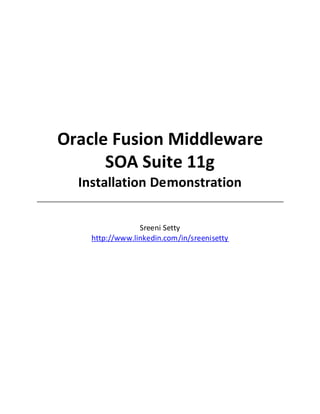 OFM SOA Suite 11gR1 – Installation Demonstration | PDF