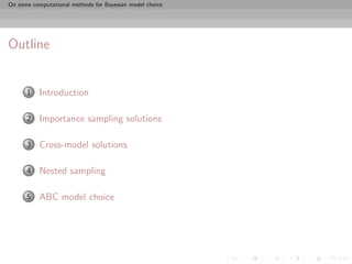 Computational methods for Bayesian model choice | PPT