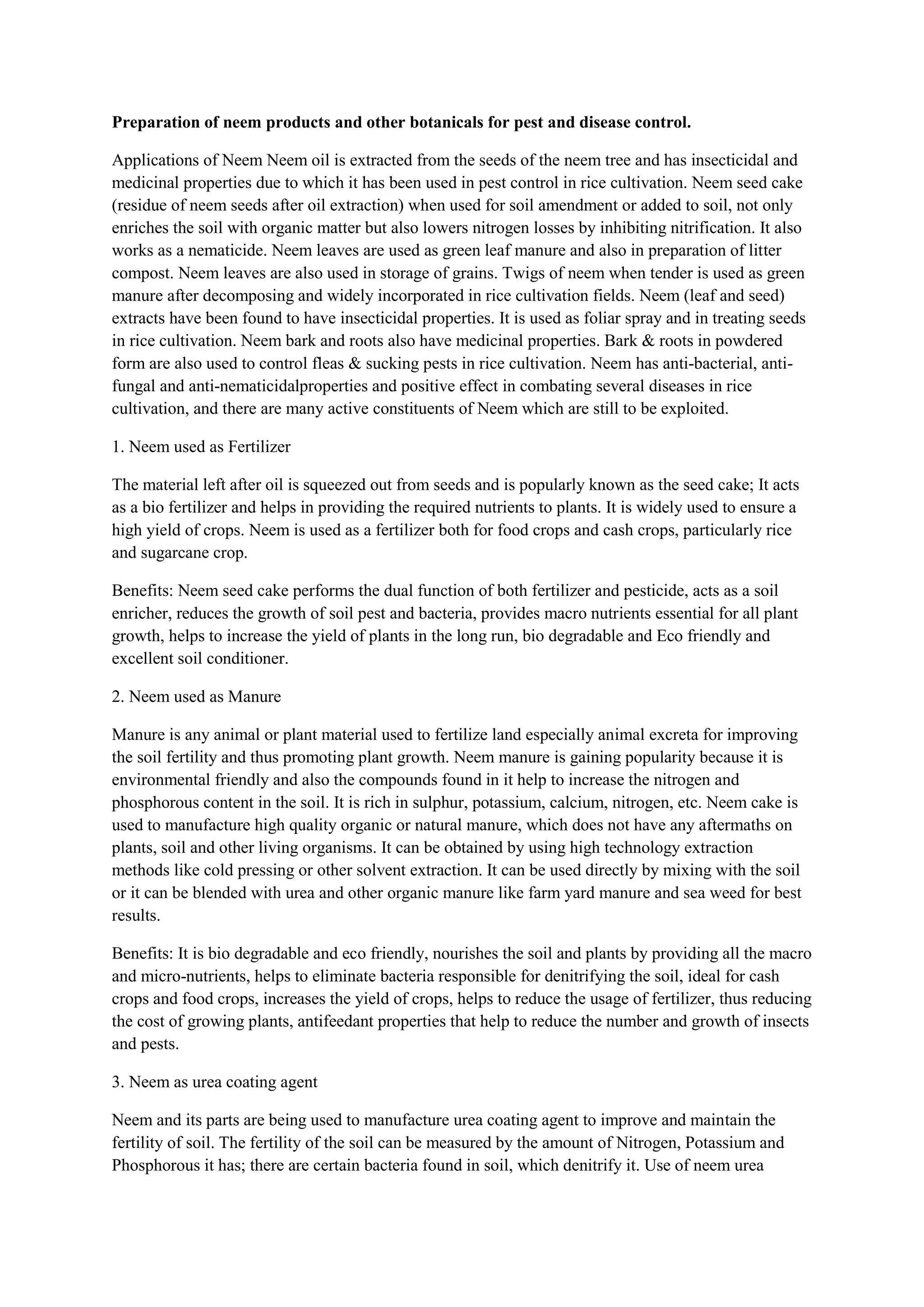 Organic farming practicals | PDF