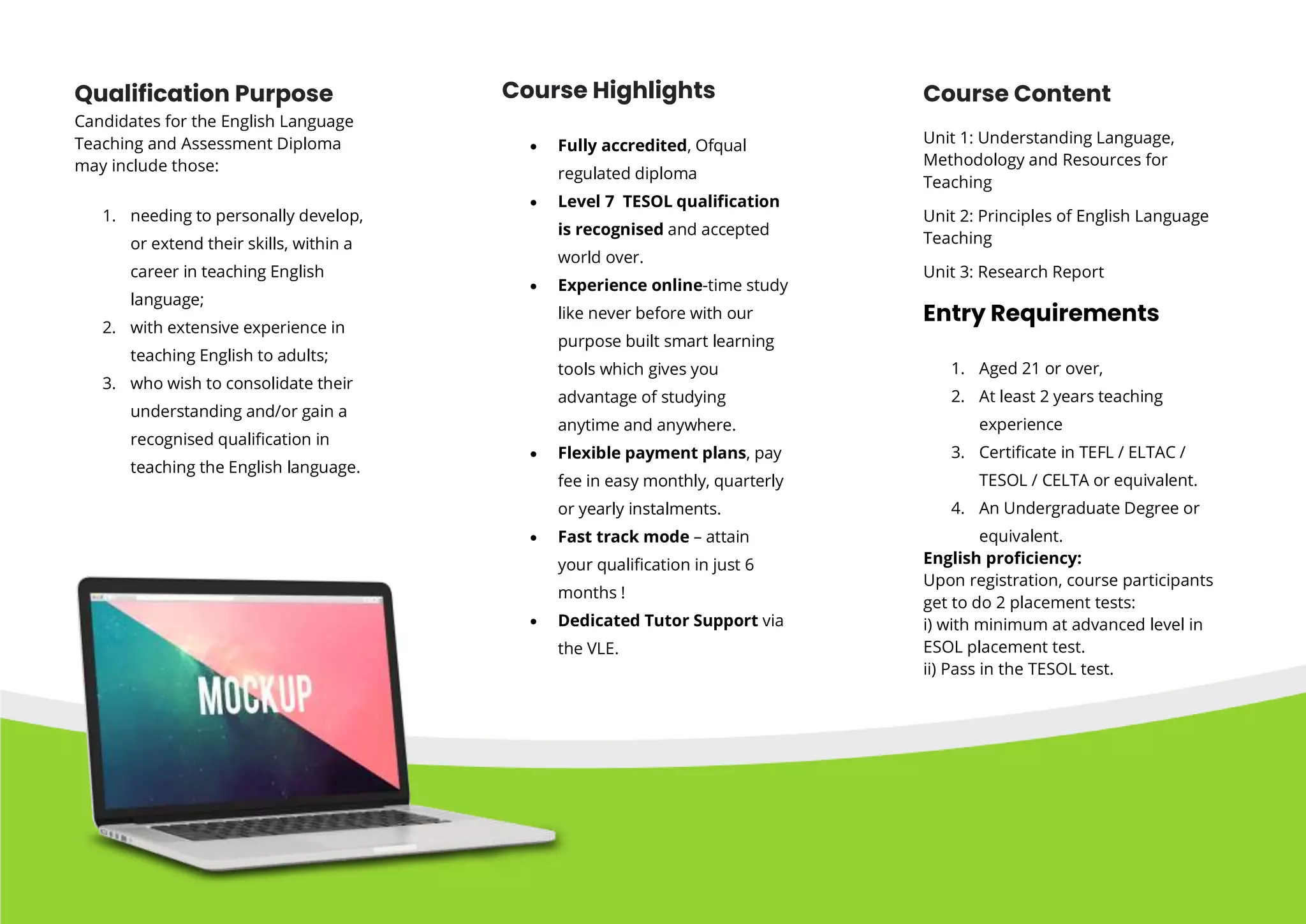 Ofqual Regulated Level 7 TESOL | PDF